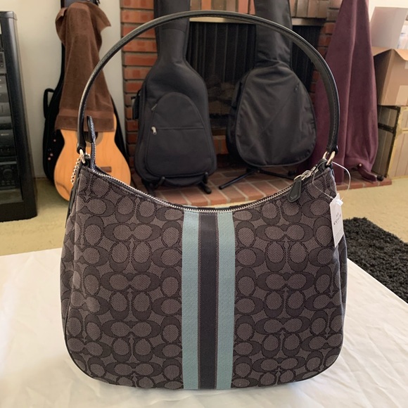 Coach | Bags | Coach Zip Shoulder In Signature Jacquard W Stripe | Poshmark